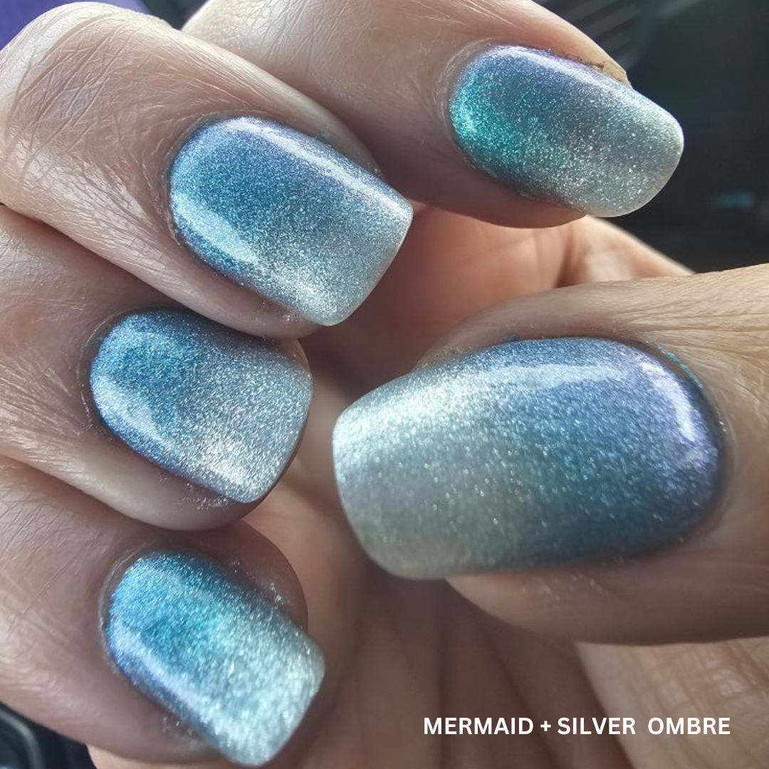 Shimmering Teal & Sea-Blue Nail Powder | Mineral Bond® – Sistaco™ USA